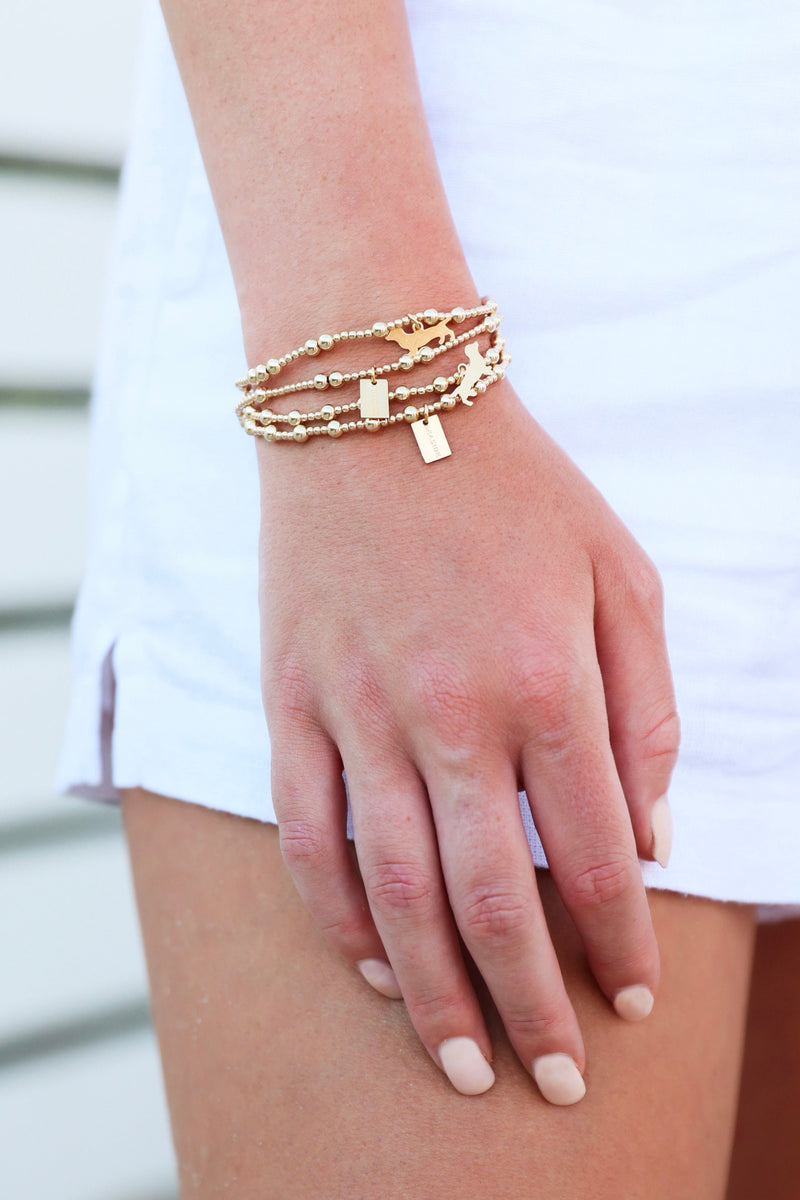 Enewton Seaside Tag Sincerity Pattern 4mm Bead Bracelet - Gold – The ...