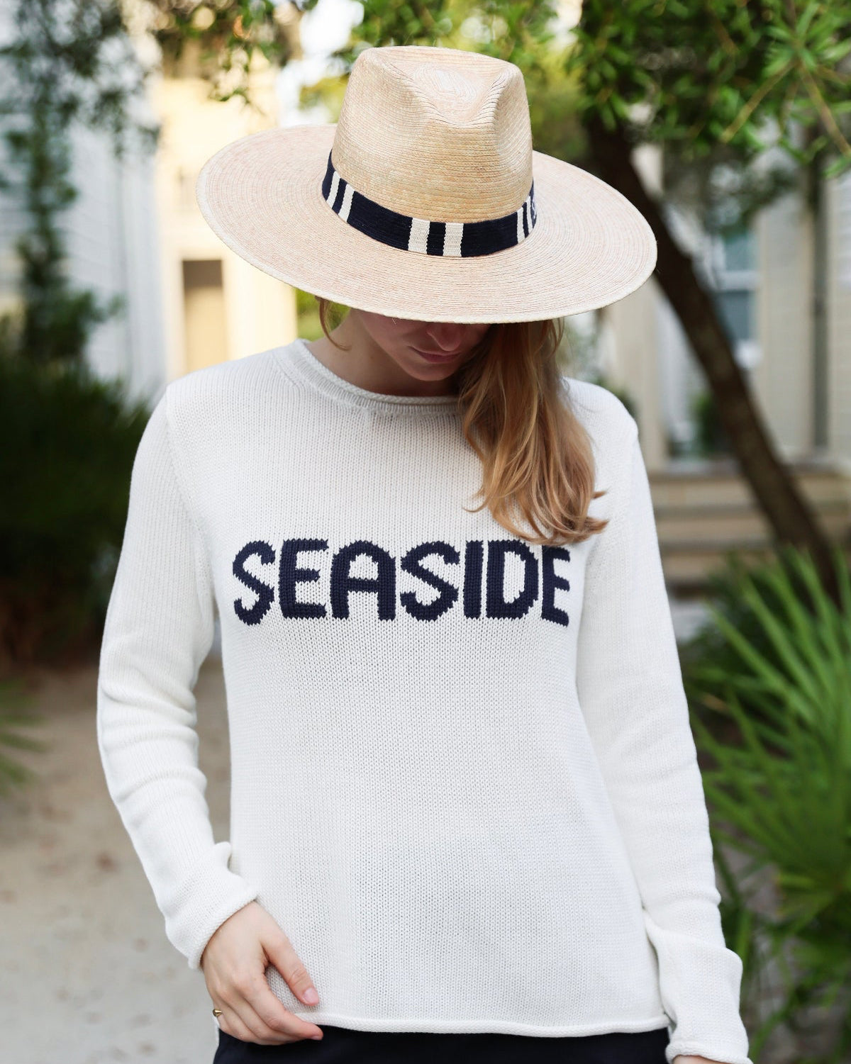 Navy Stripe Seaside Sunshine Tienda Hat – The Seaside Style